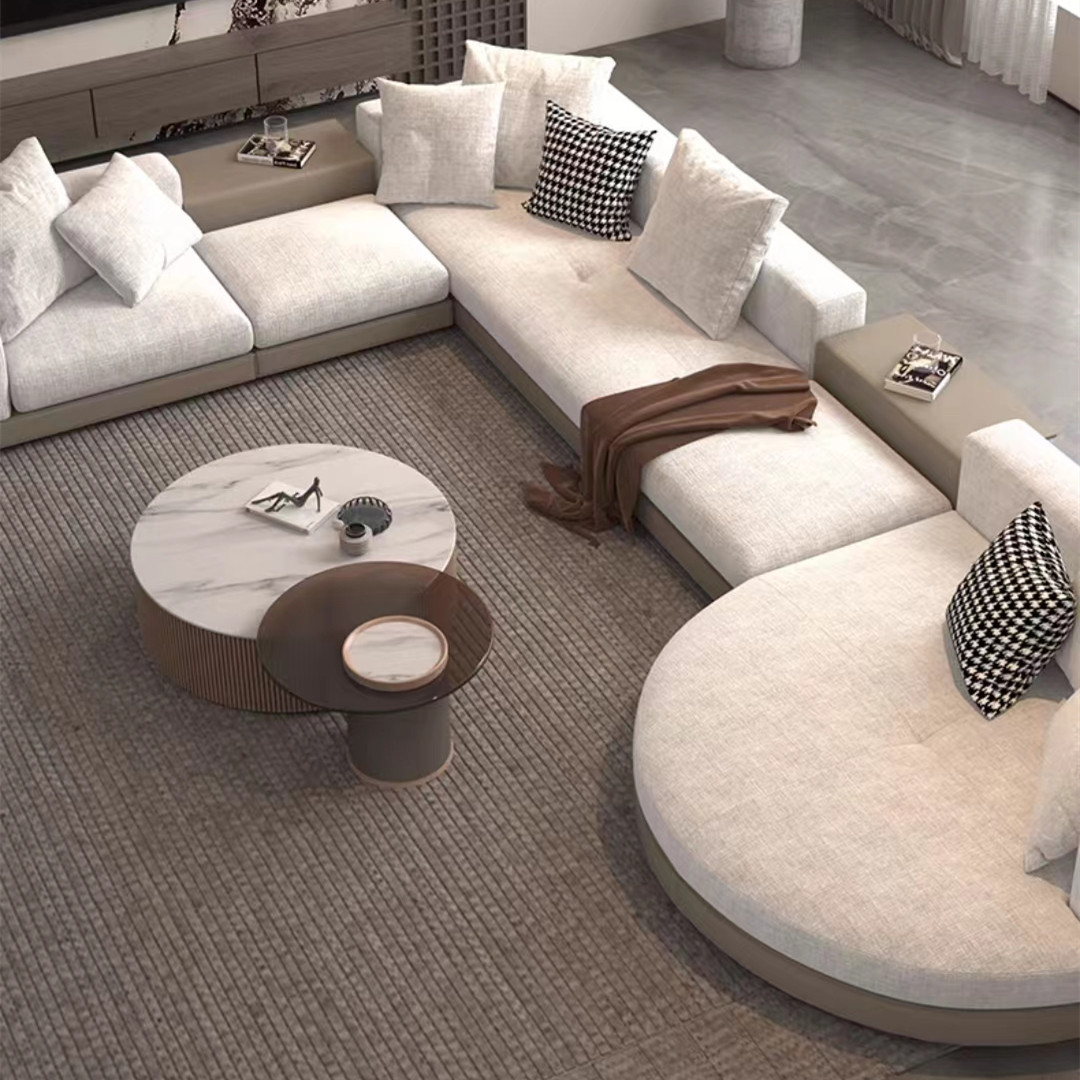 Arc shaped sofa