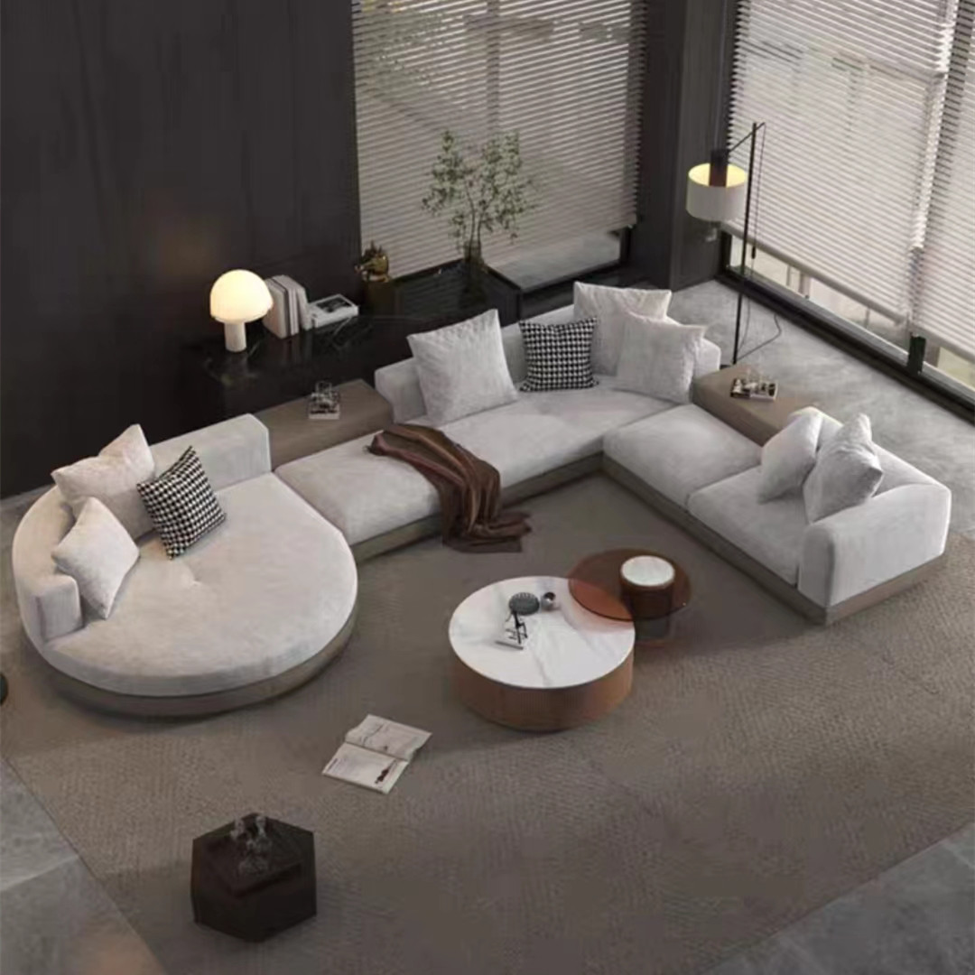 Arc shaped sofa