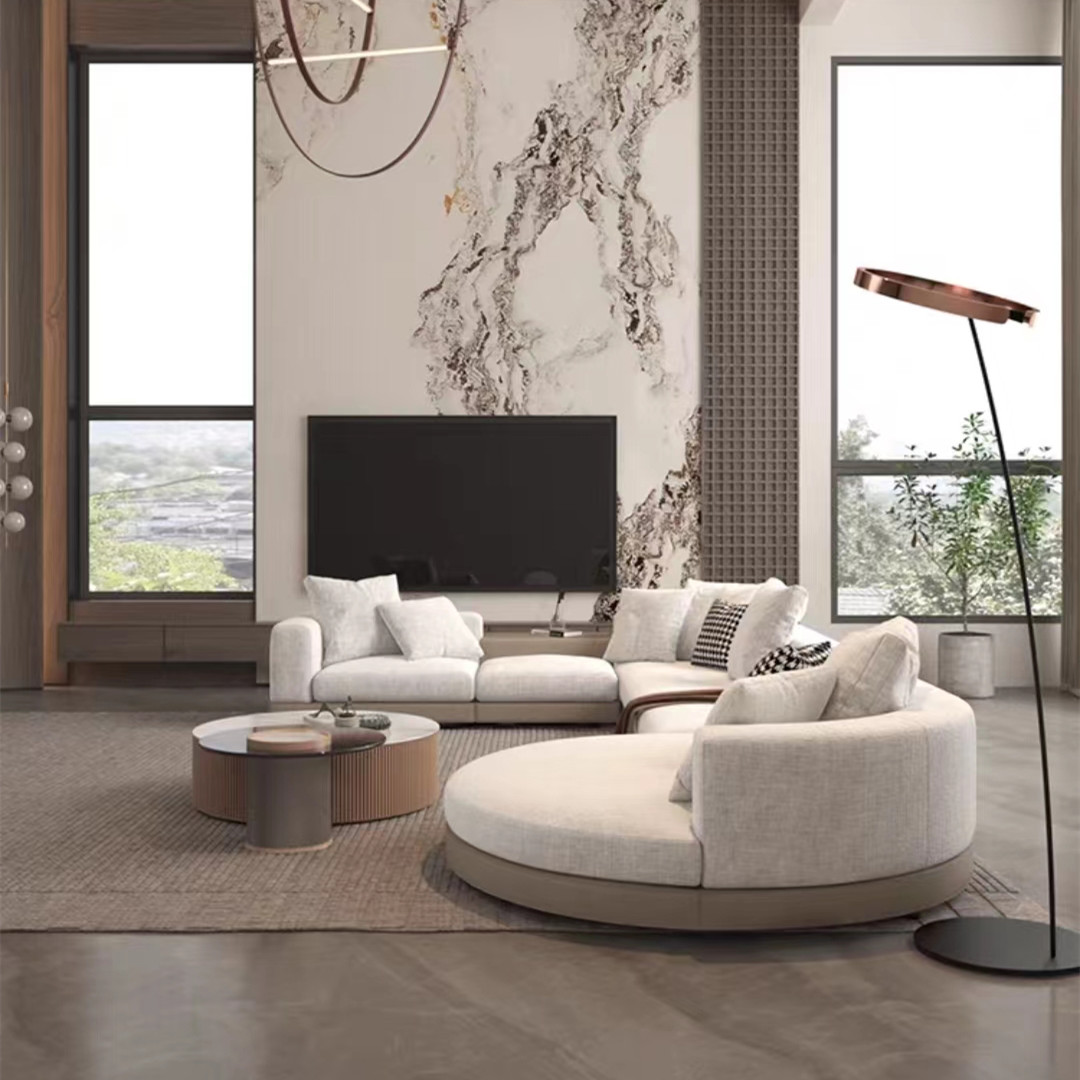 Arc shaped sofa