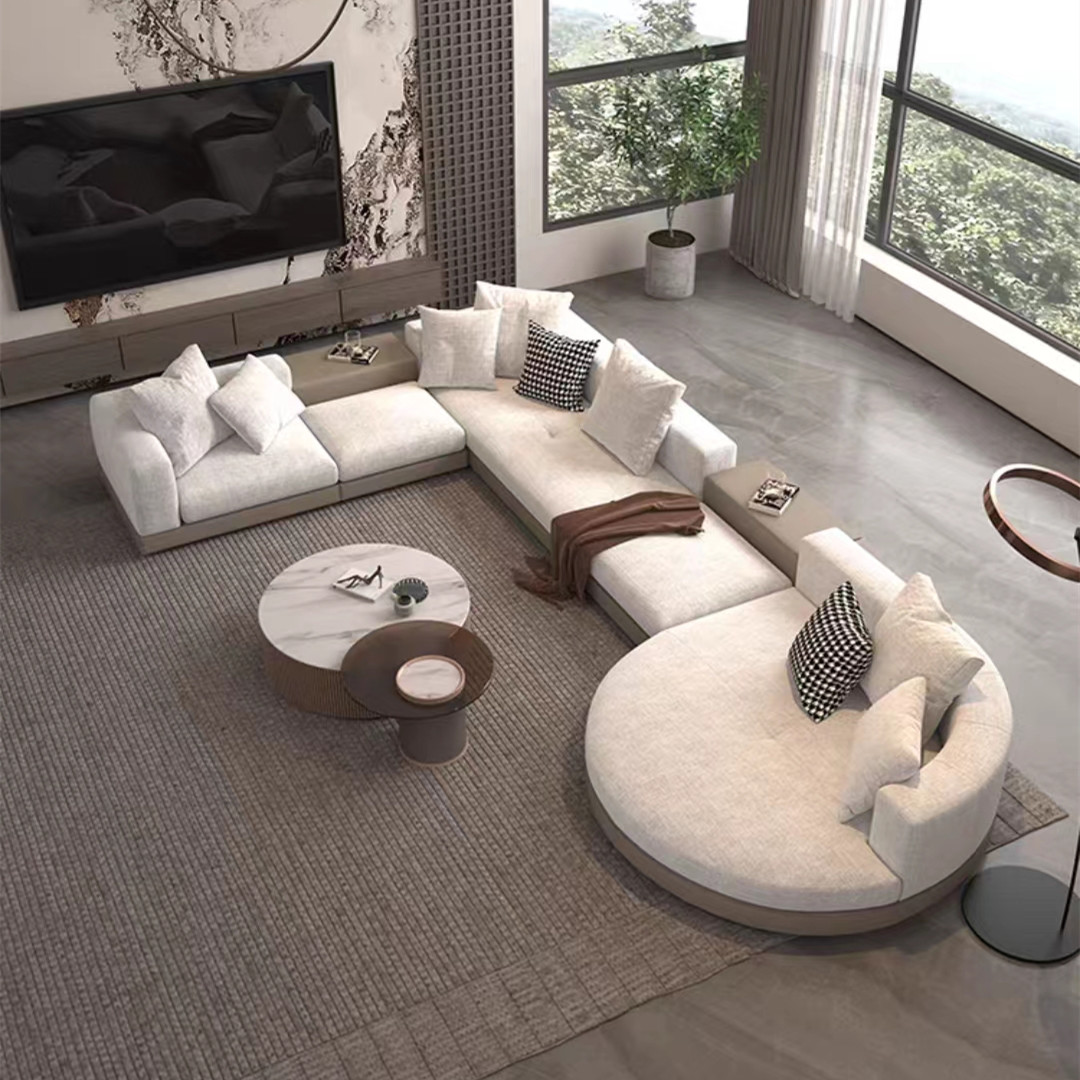Arc shaped sofa