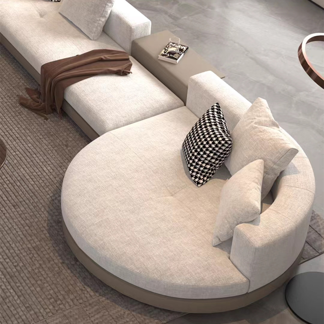 Arc shaped sofa